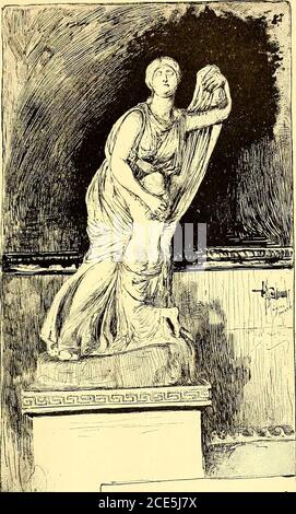 Two daughters of the goddess Niobe in Greek undergarments (stolla) and ...