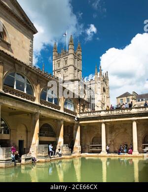Ancient Roman balneae or bath house architecture. Main elevation 1 ...