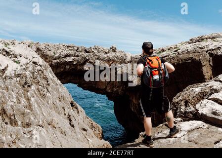 A breathtaking view of a tranquil ocean under beautiful cloud ...