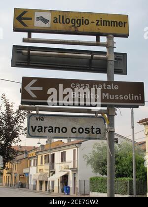 Predappio, Italy. 12th Aug, 2020. City view of Predappio, the ...
