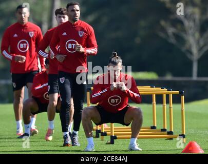 Wales Gareth Bale during the training session at the Vale Resort ...