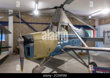 A De havilland Cierva C.24 Autogiro autogyro aircraft on display in the ...