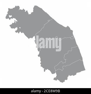 Simple outline map of Marche is a region of Italy. Stylized minimal line design Stock Vector ...