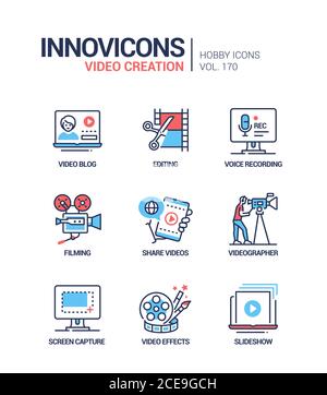 Design outline icons collection. Design, Creation, Pattern, Presentation, Architecture, Modeling ...