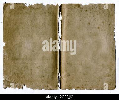 Page aging antique copy book with text. Vintage text in aged old book ...