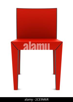 Red chair isolated on white background with clipping path Stock Photo ...