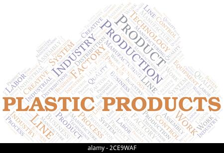 Plastic free word cloud concept. Collage made of words about plastic ...