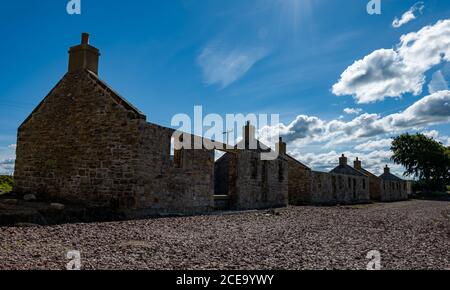 Old stone farm workers cottages being renovated and reconstructed for ...