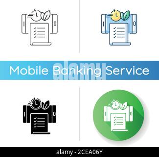 Paperless statements linear icon Stock Vector Image & Art - Alamy