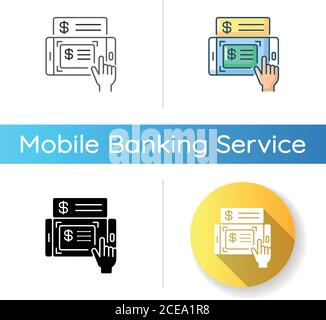 Mobile deposits linear icon Stock Vector Image & Art - Alamy
