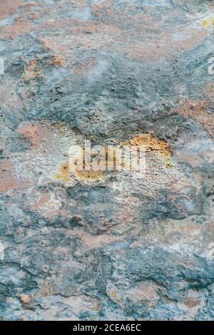 Colorful sulfur deposits from volcanic activity. Lassen Volcanic ...