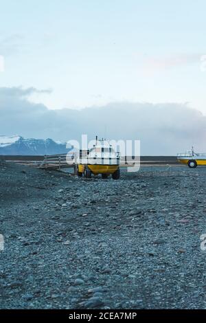 Lone trailer in countryside Stock Photo - Alamy