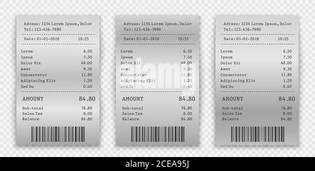 Template of a shop receipt. Mockup of a check from mall Stock Vector ...