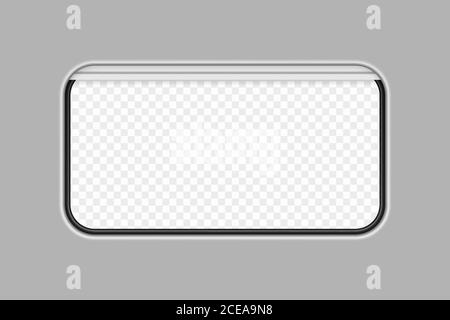 Realistic train transparent window isolated vector illustration Stock ...