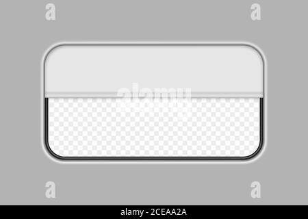 Realistic train transparent window isolated vector illustration Stock ...