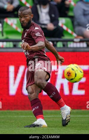 METZ, FRANCE - AUGUST 30: Digbo Gnampa Habib Maiga of Metz during the ...