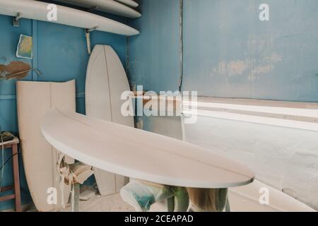 some tools of carpenter in the workshop, near the window Stock Photo ...