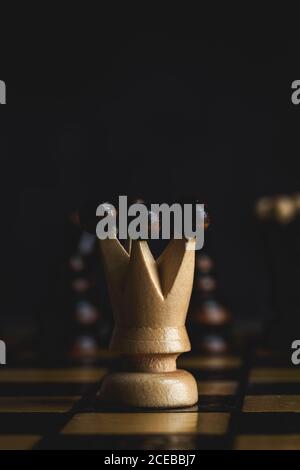 chess pieces on dark background Stock Photo - Alamy