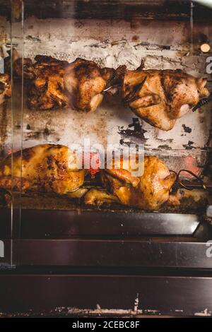 Food stalls on the street. chicken broiler Stock Photo - Alamy