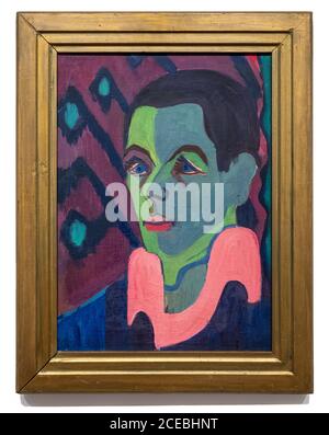 A self-portrait by Ernst Ludwig Kirchner, depicting the artistâ€™s ...