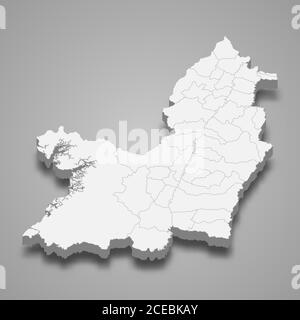 Map of Cauca, a province of Colombia Stock Vector Image & Art - Alamy
