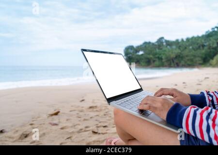 Woman hand using a tablet for Stock exchange trading online in the ...