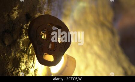 exhibits of the life of a caveman in a museum Stock Photo - Alamy