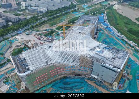 Aerial photo shows the new Henan Science and Technology Museum in ...