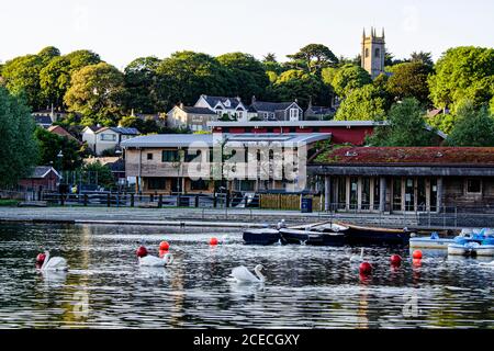 Coronation Park Boating lake, Helston, Cornwall, England, UK Stock ...