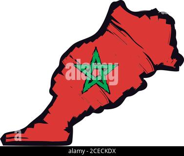 Isolated flag of Morocco Stock Vector Image & Art - Alamy