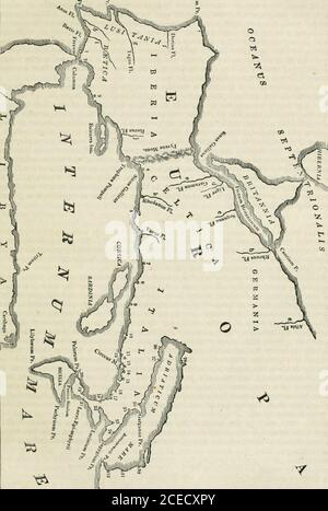 Map of Europe according to Strabo Stock Photo - Alamy