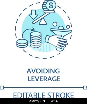 leverage trading line icon, outline symbol, vector illustration ...