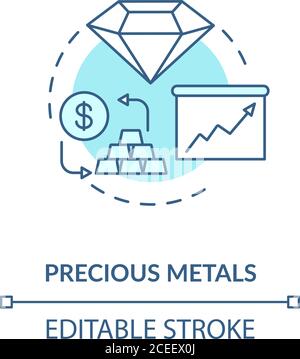 Precious metals purchase linear icon Stock Vector Image & Art - Alamy