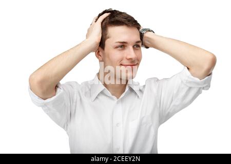 Closeup of attractive customer support representative Stock Photo - Alamy