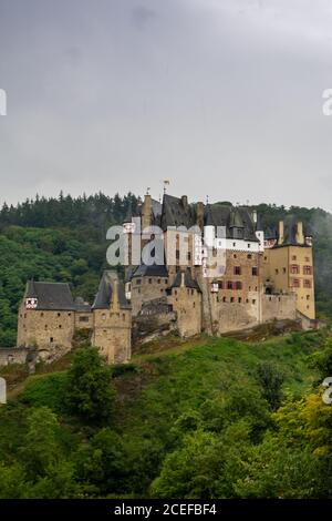 Wierschem, Germany - View on the Burg Eltz, a medieval castle build ...