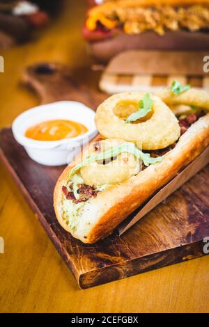 Close up shot of delicious fried tiger shrimp at Yilan, Taiwan Stock ...