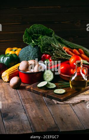 vegetables and cooking utensils Stock Photo - Alamy