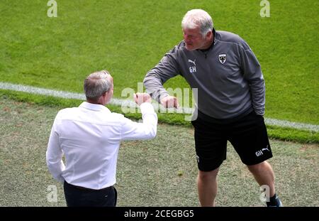 Glyn Hodges manager of AFC Wimbledon during the game Stock Photo - Alamy