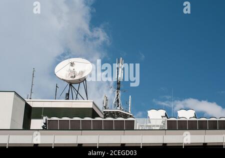 aerial antenna building communication transfer repeatedly construction ...