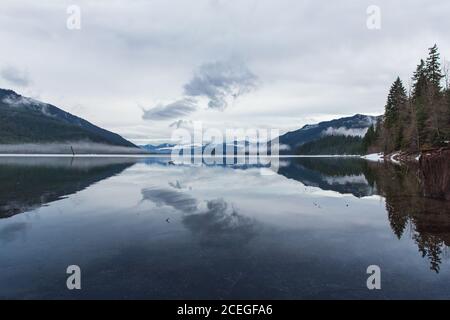 Beautiful shot of the Kachess Lake in Washington Stock Photo - Alamy