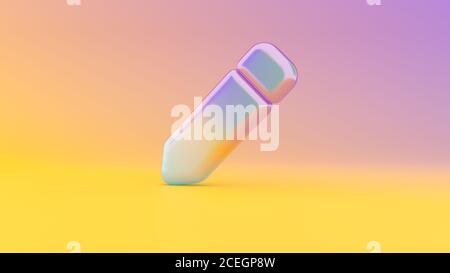 Colorful vibrant 3d rendering puffed symbol of post envelope on colored ...