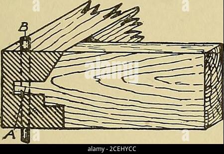 Tusk tenon in carpentry Stock Photo - Alamy