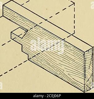 Tusk tenon in carpentry Stock Photo - Alamy