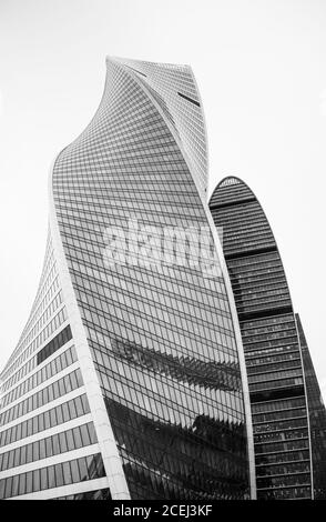 A picture of the Evolution Tower, part of the Moscow City complex Stock ...