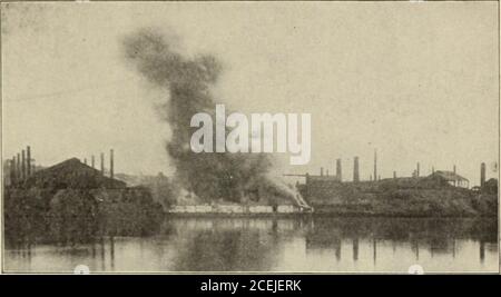 The Burning Barges during the Homestead Strike, 1892 Stock Photo - Alamy