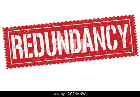 Redundant sign or stamp on white background, vector illustration Stock ...