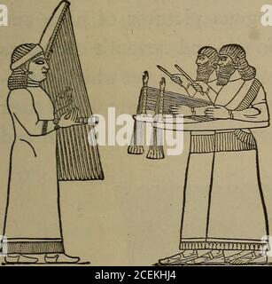 . Babel and Bible;. Fig. 91. Assyrian Harp and ZitherPlayers.. Fig. 92 ...