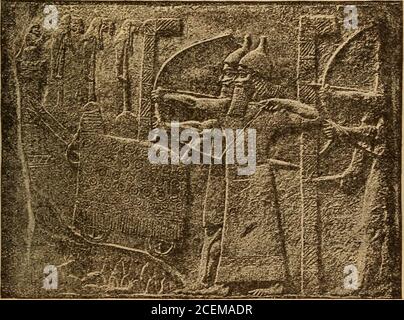 Archers of King Tiglath Pileser III, Assyrian king. 740 BC. Nimrud ...