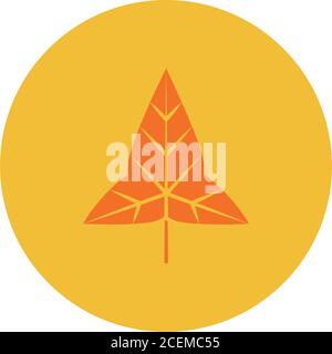 dry leaf icon over white background, vector illustration Stock Vector ...