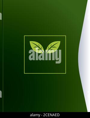 green folder and sheets with corporate designs vector illustration ...